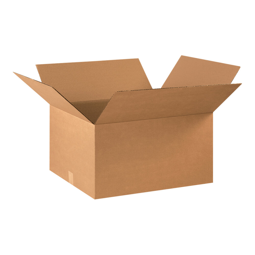 Lavex 22" x 18" x 12" Kraft Corrugated RSC Shipping Box - 15/Case
