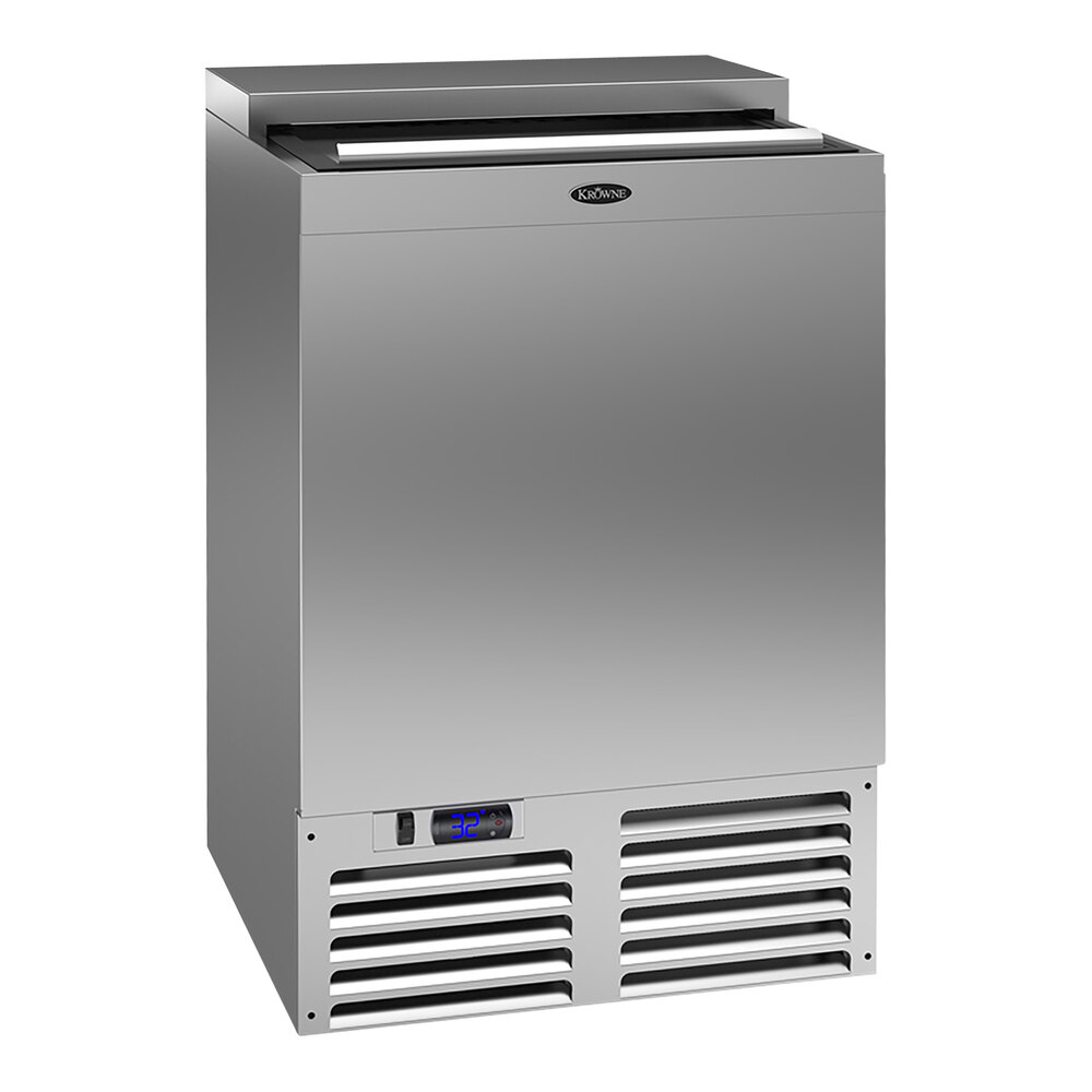 Krowne MC24S 24" Stainless Steel Mug Froster with Sliding Top