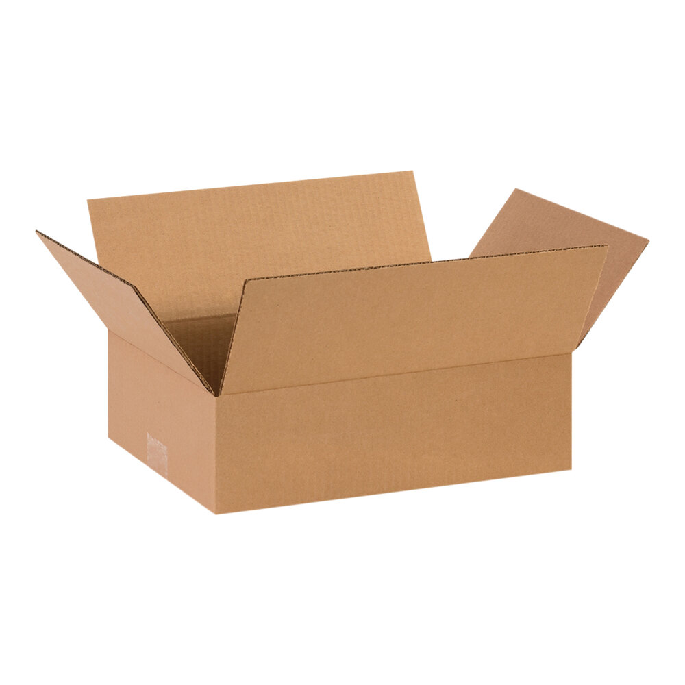 Lavex 15" x 11" x 4" Kraft Corrugated RSC Shipping Box - 25/Case