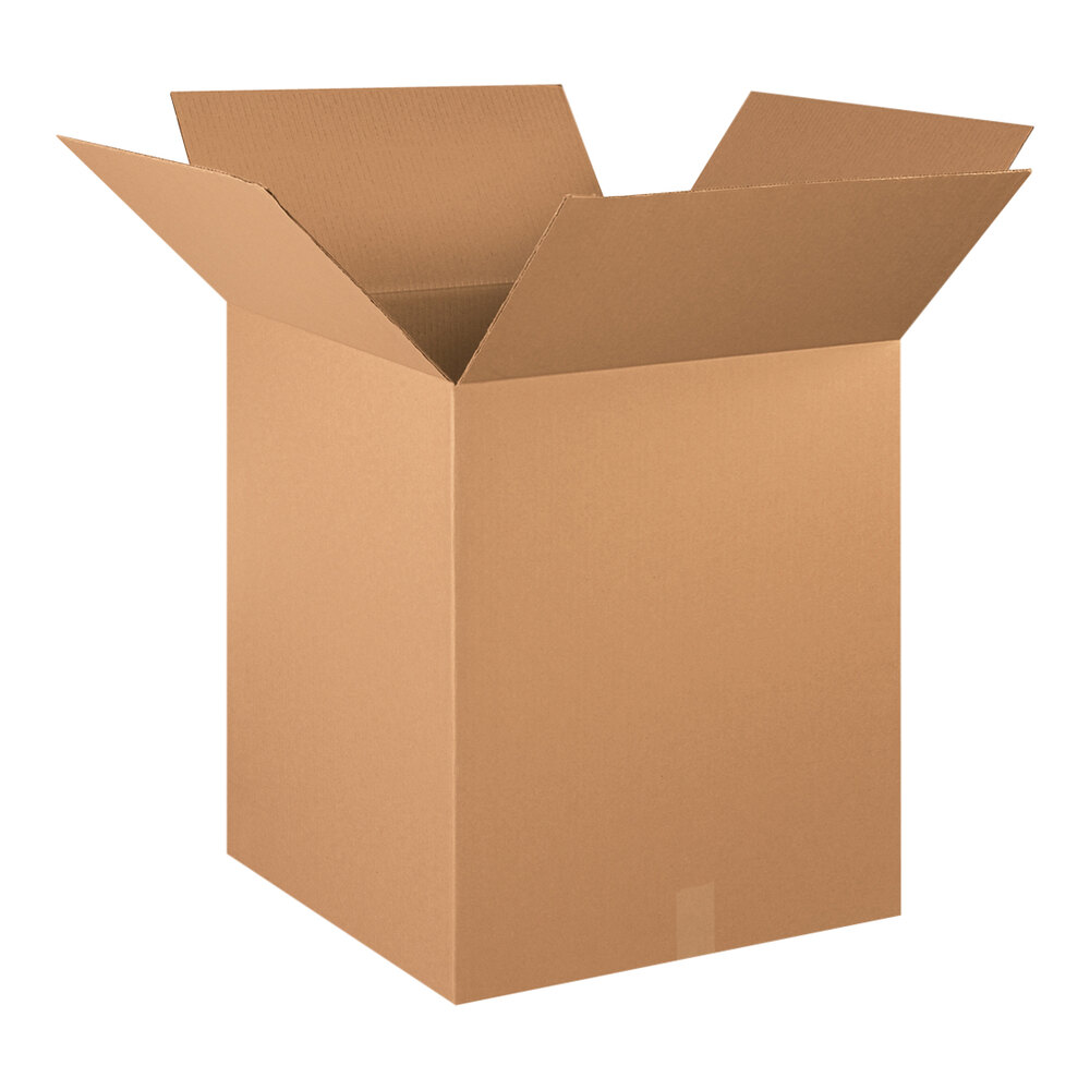 Lavex 22" x 22" x 24" Kraft Corrugated RSC Shipping Box - 10/Case