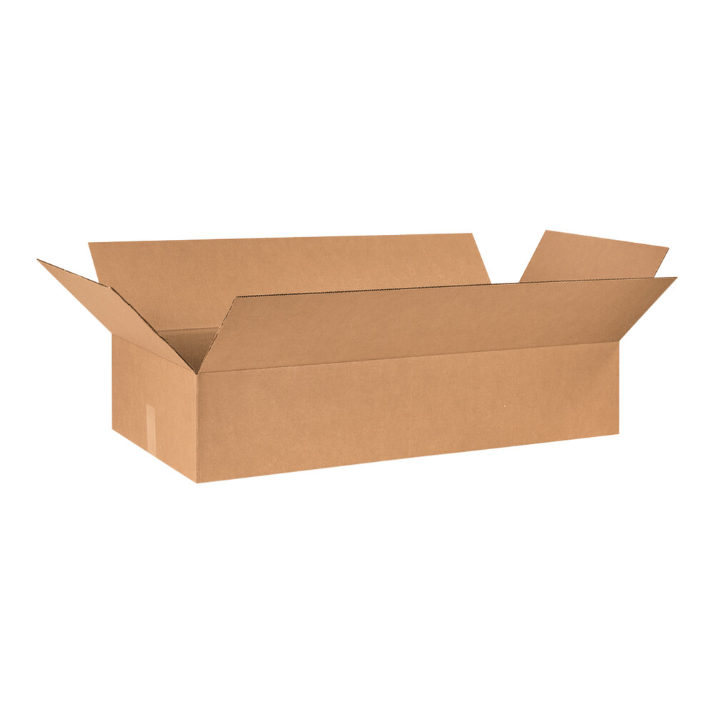 Lavex 48" x 24" x 8" Kraft Corrugated RSC Shipping Box - 10/Case
