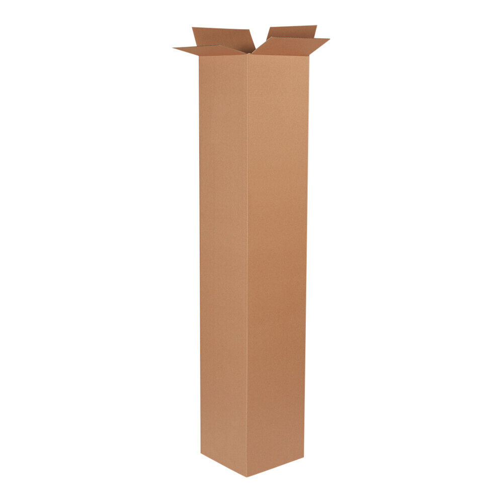 Lavex 10" x 10" x 72" Kraft Corrugated RSC Shipping Box - 15/Case