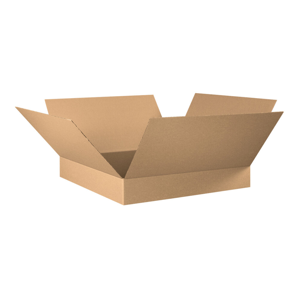 Lavex 30" x 30" x 6" Kraft Corrugated RSC Shipping Box - 15/Case