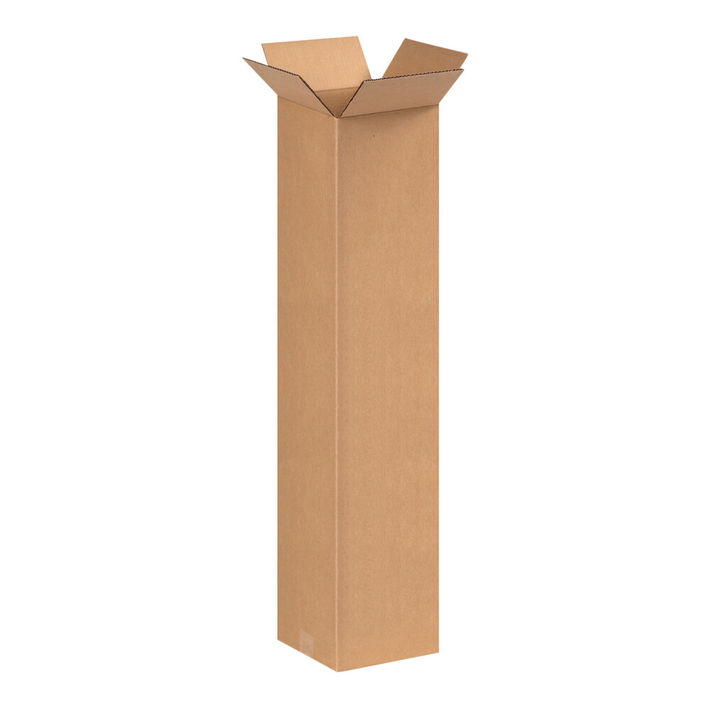 Lavex 8" x 8" x 38" Kraft Corrugated RSC Shipping Box - 25/Case