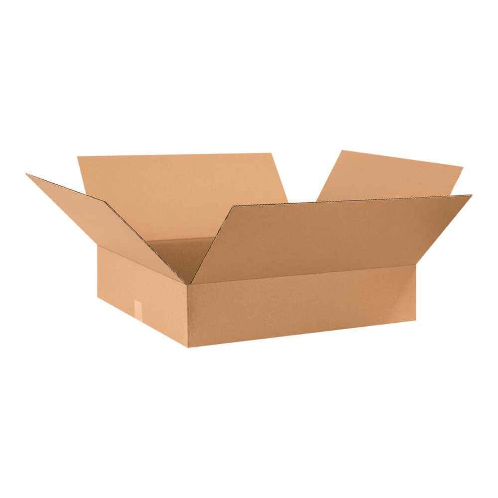 Lavex 28" x 24" x 6" Kraft Corrugated RSC Shipping Box - 10/Case