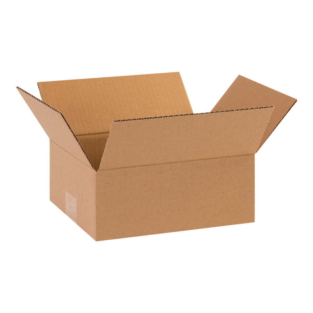 Lavex 10" x 9" x 4" Kraft Corrugated RSC Shipping Box - 25/Case