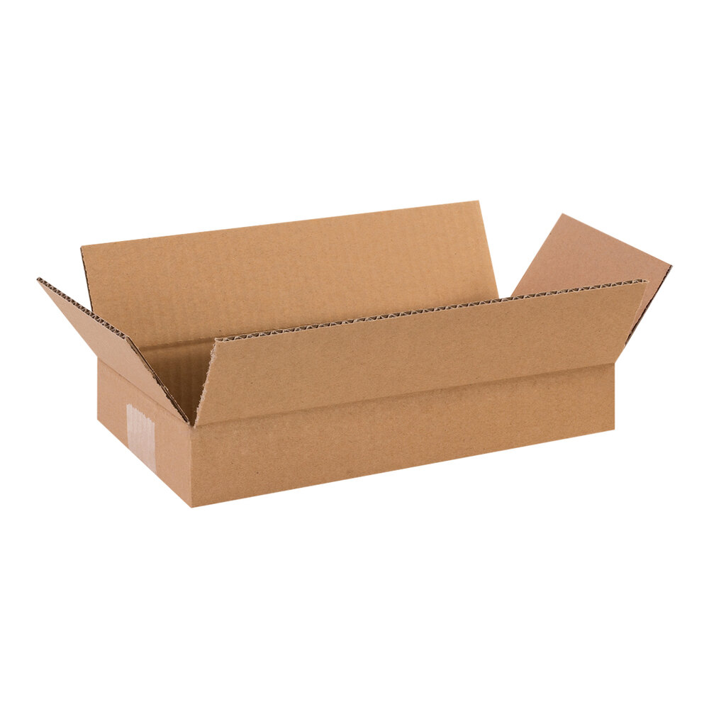 Lavex 14" x 6" x 2" Kraft Corrugated RSC Shipping Box - 25/Case