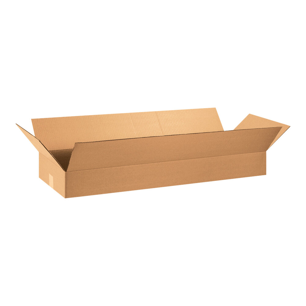 Lavex 36" x 12" x 4" Kraft Corrugated RSC Shipping Box - 20/Case