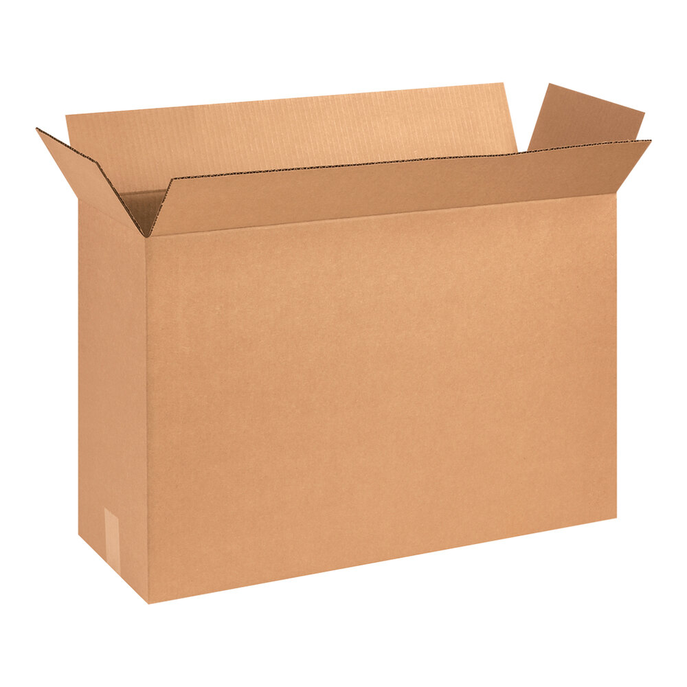 Lavex 25 1/8" x 8 3/8" x 17 1/2" Kraft Corrugated RSC Shipping Box - 15 ...