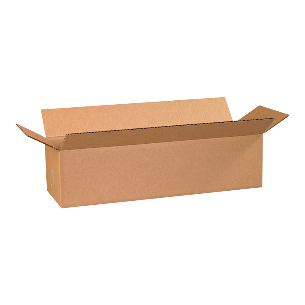 Lavex 24" x 8" x 6" Kraft Corrugated RSC Shipping Box - 25/Case