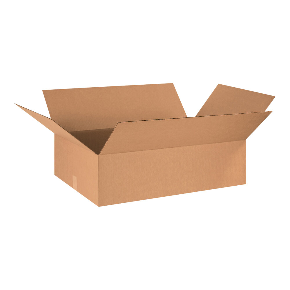 Lavex 32" x 18" x 8" Kraft Corrugated RSC Shipping Box - 15/Case
