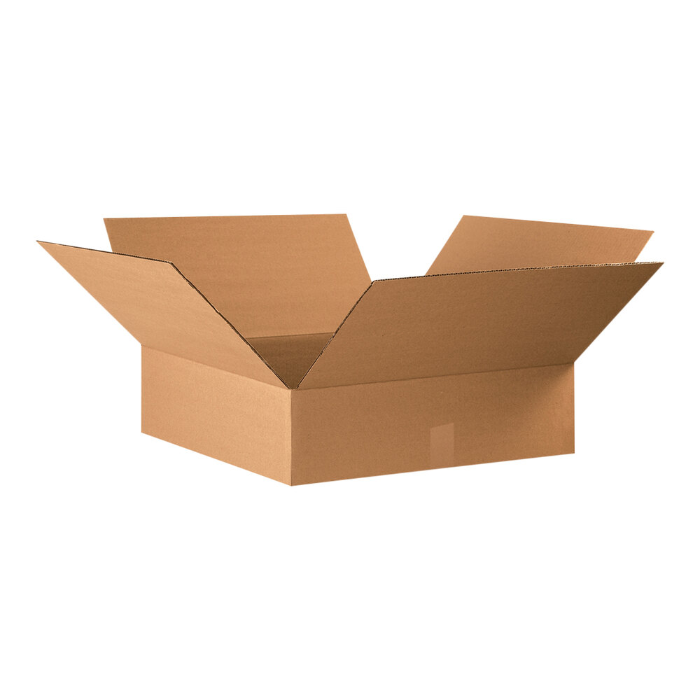 Lavex 18" x 18" x 5" Kraft Corrugated RSC Shipping Box - 25/Case
