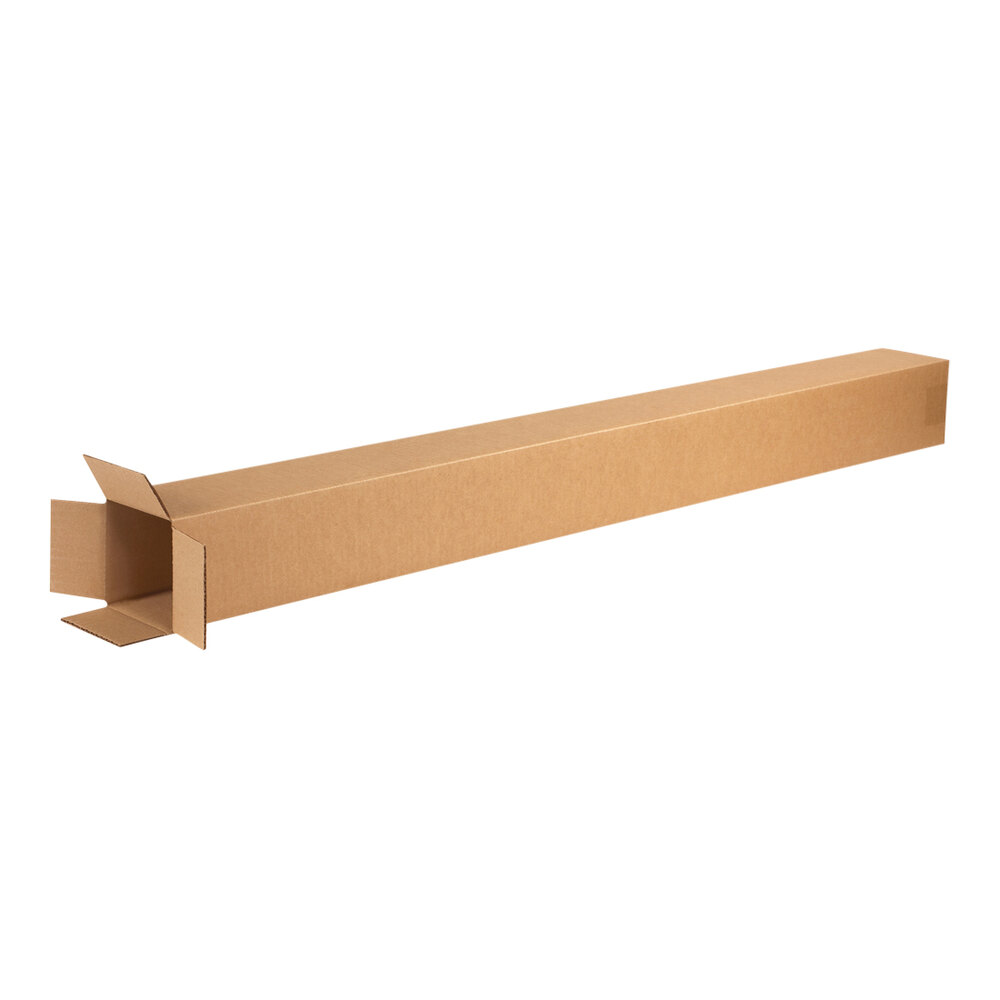 Lavex 4" x 4" x 46" Kraft Corrugated RSC Shipping Box - 25/Case