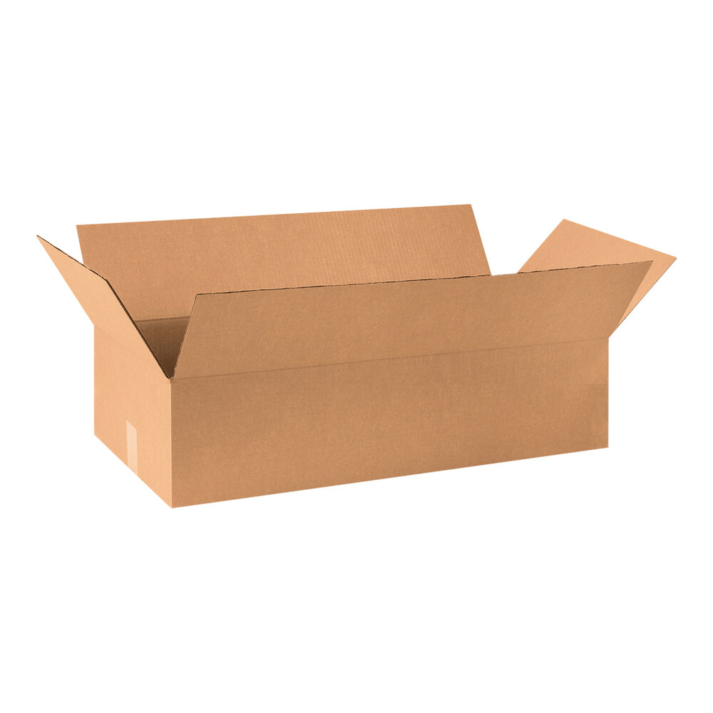 Lavex 30" x 14" x 7" Kraft Corrugated RSC Shipping Box - 10/Case
