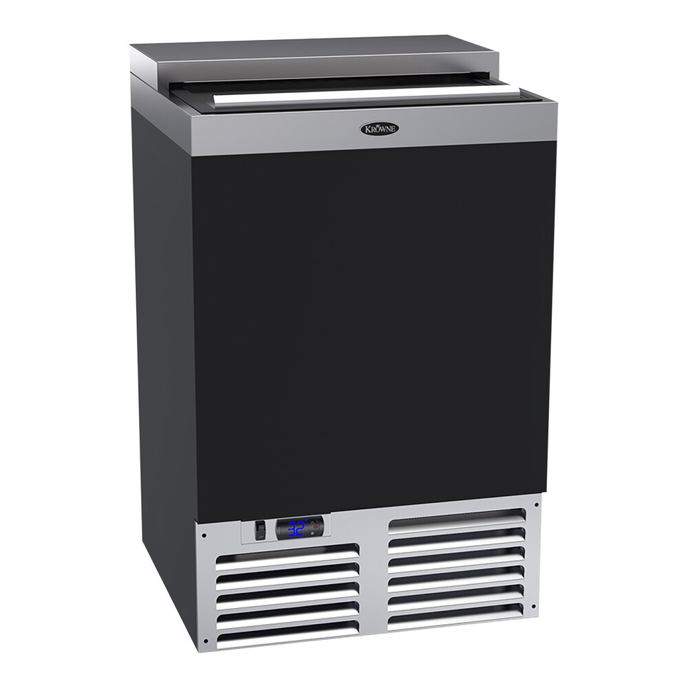 Krowne MC24B 24" Black Mug Froster with Sliding Top