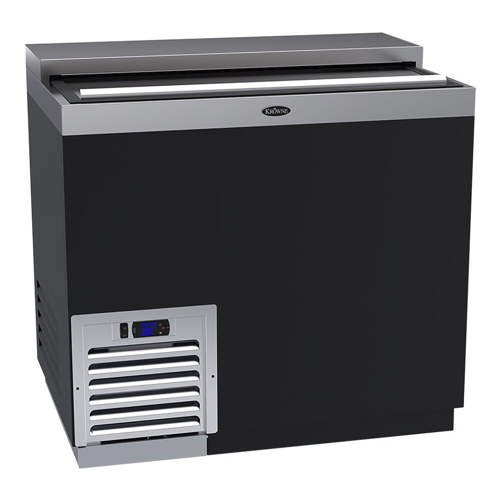 Krowne MC36B 36" Black Mug Froster with Sliding Top