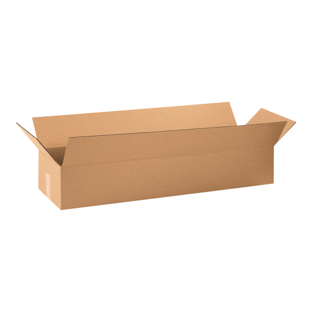 Lavex 34" x 10" x 6" Kraft Corrugated RSC Shipping Box - 10/Case