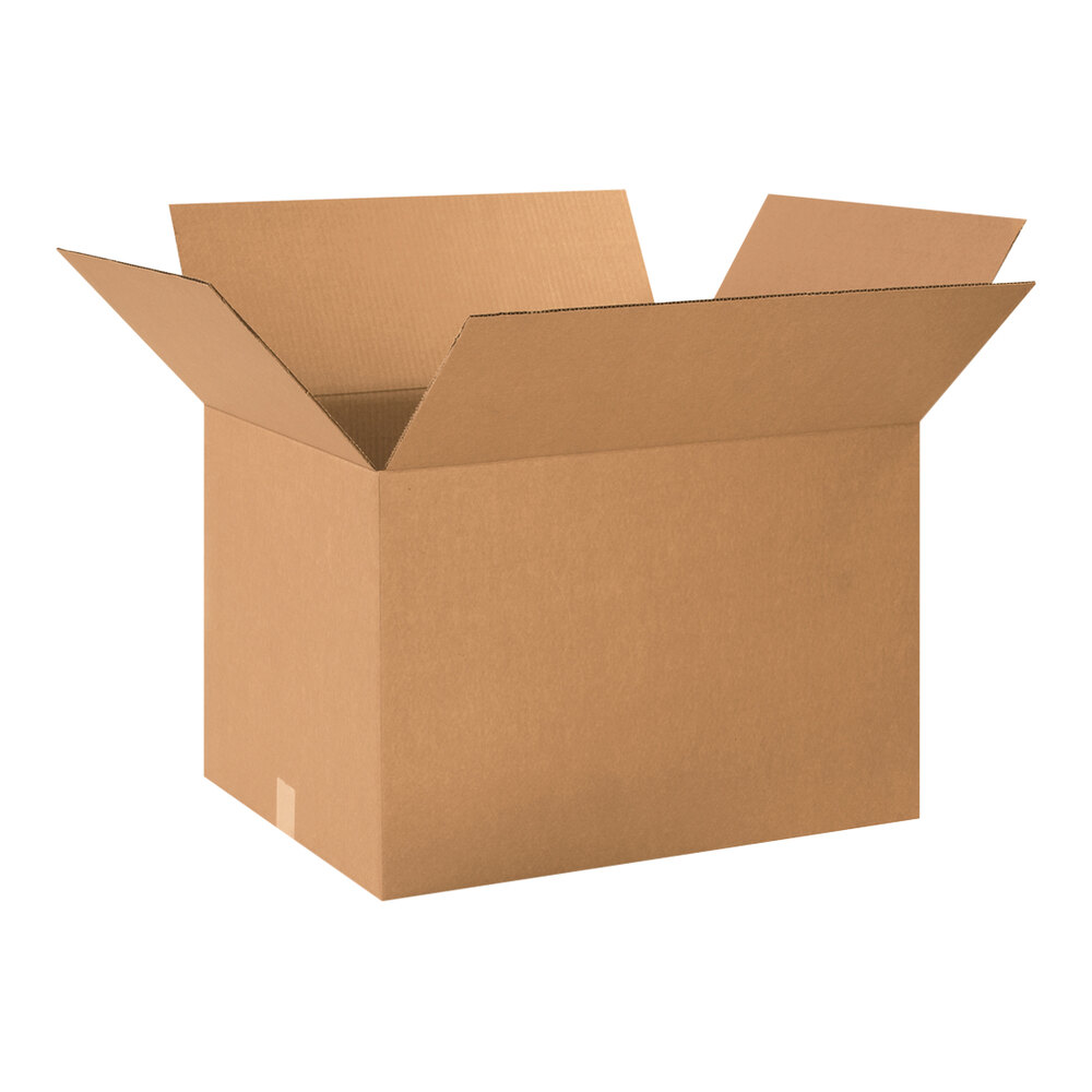 Lavex 24" x 17" x 15" Kraft Corrugated RSC Shipping Box - 15/Case