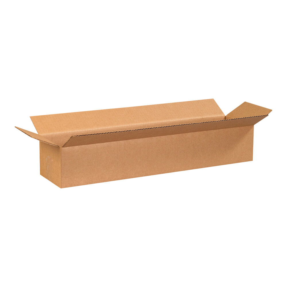 Lavex 24" x 6" x 4" Kraft Corrugated RSC Shipping Box - 25/Case