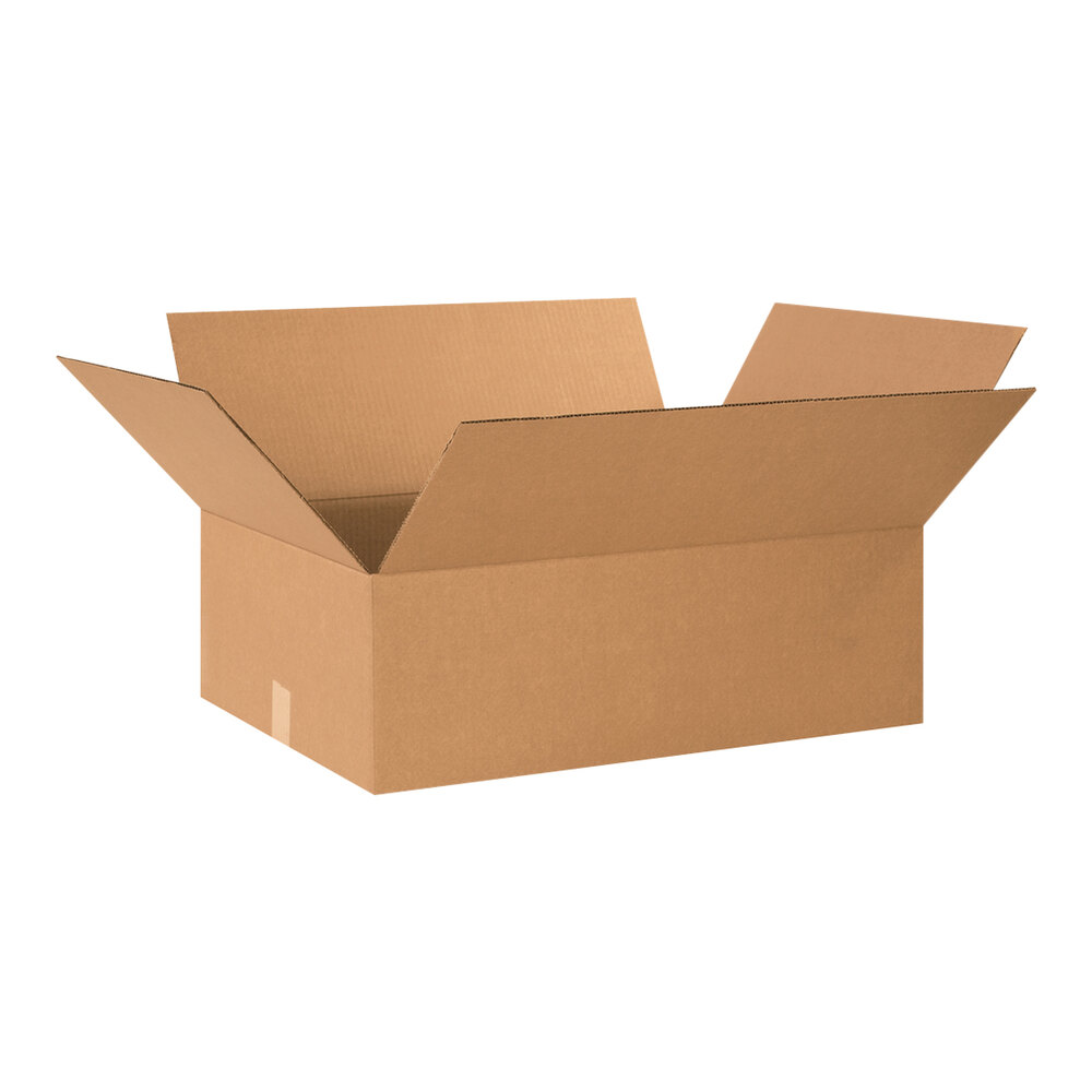 Lavex 24" x 18" x 8" Kraft Corrugated RSC Shipping Box - 20/Case