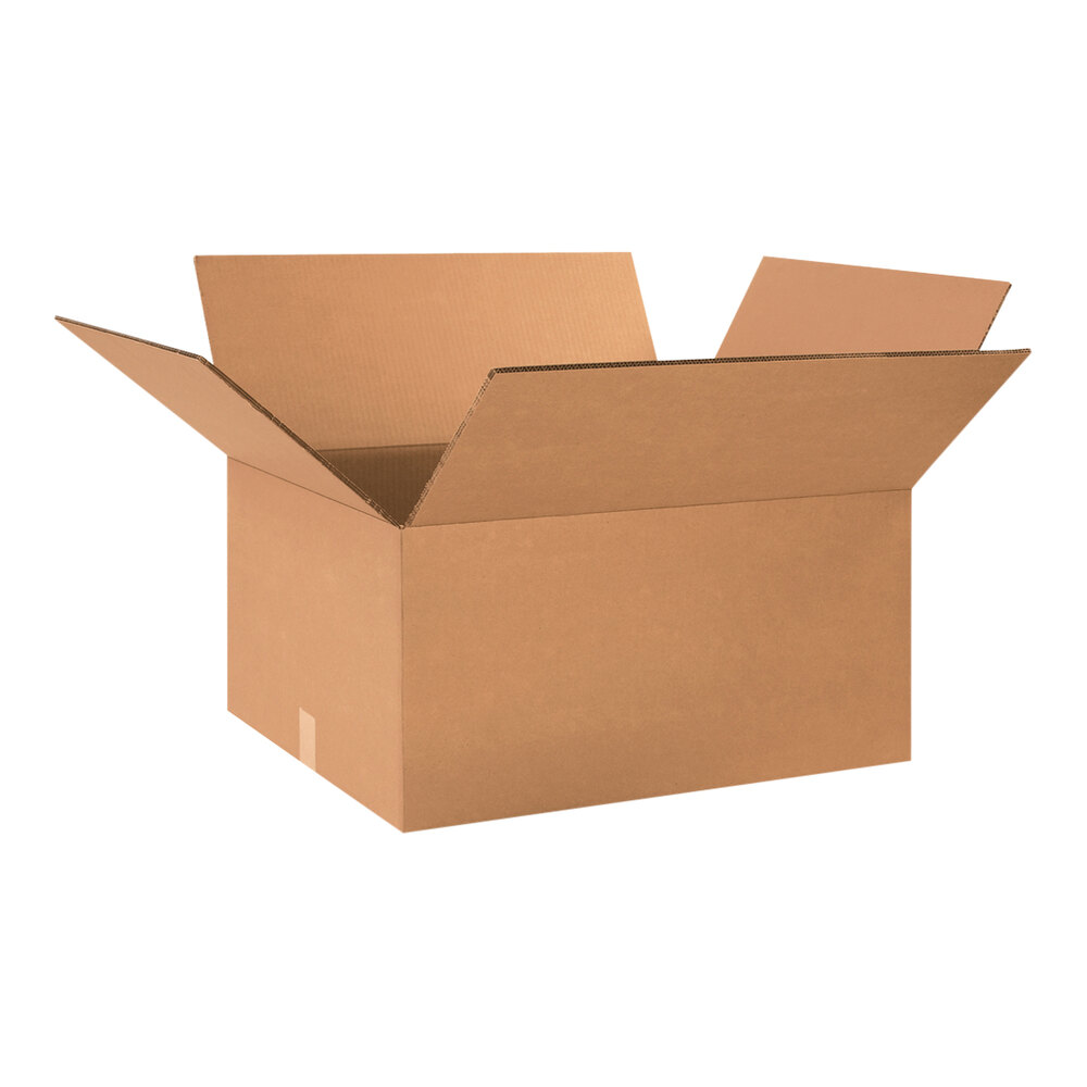 Lavex 24" x 20" x 12" Kraft Heavy-Duty 48 ECT Corrugated Double-Walled ...