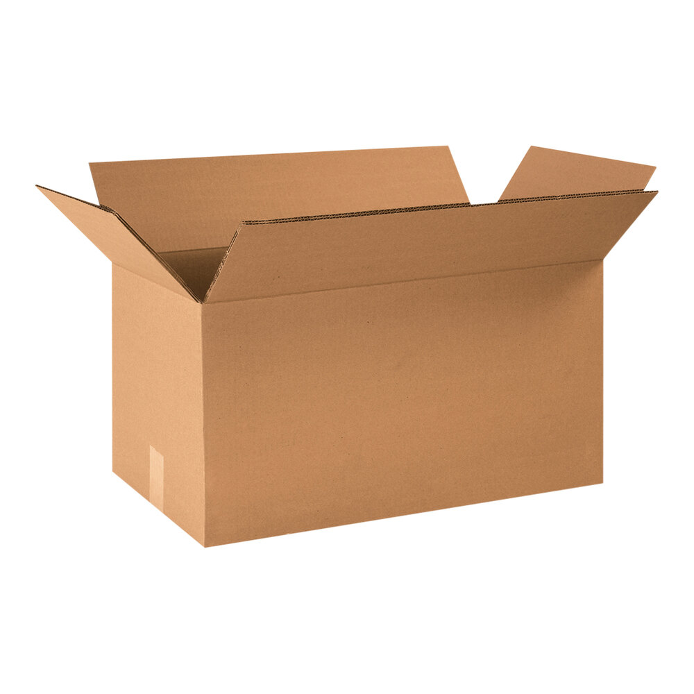 Lavex 24" x 12" x 12" Kraft Heavy-Duty 48 ECT Corrugated Double-Walled ...