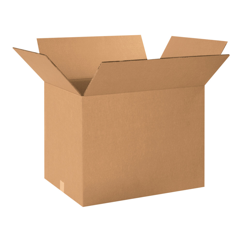 Lavex 24" x 18" x 18" Kraft Heavy-Duty 48 ECT Corrugated Double-Walled ...