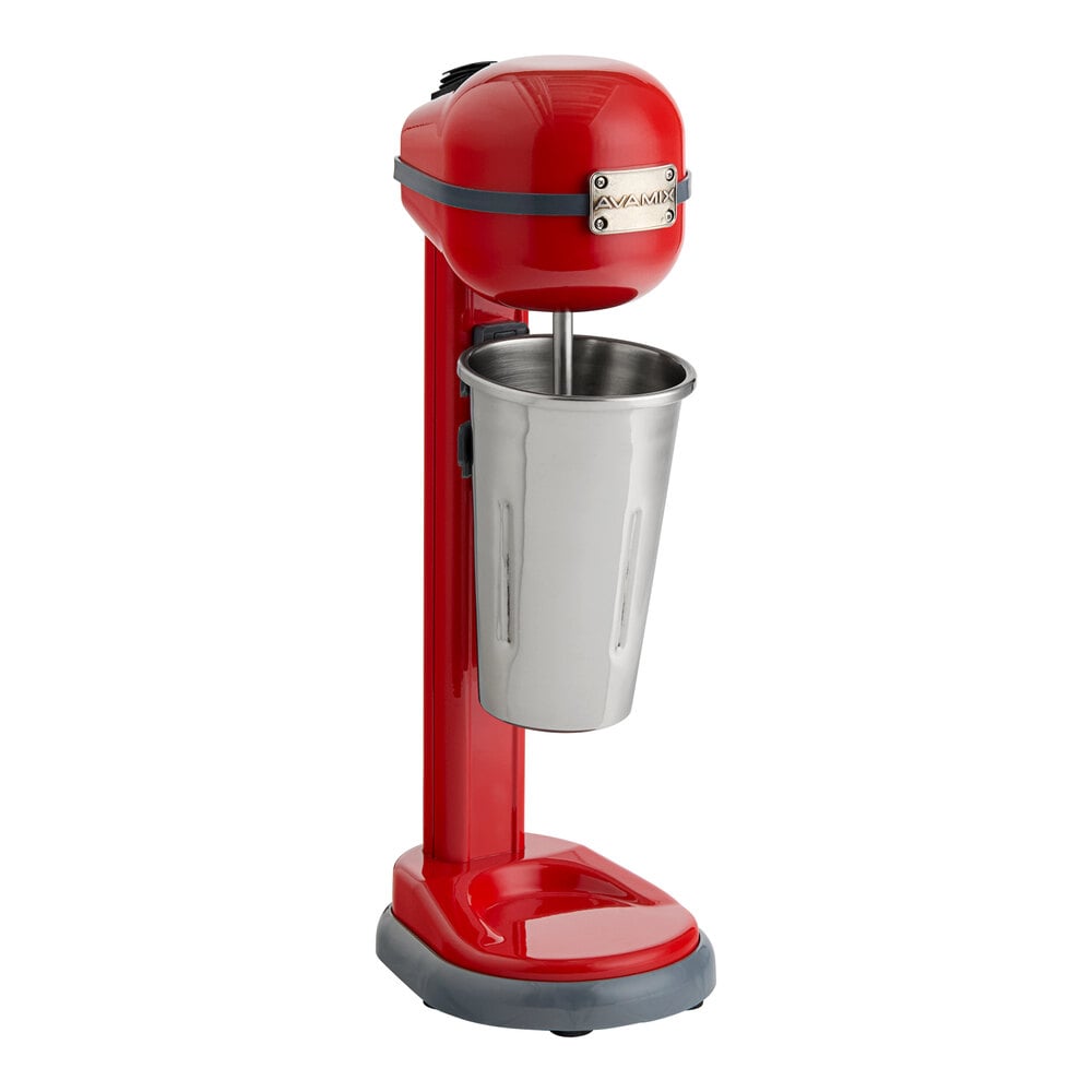 AvaMix RDM1RD Retro Red Single Spindle Drink Mixer - 120V, 350W