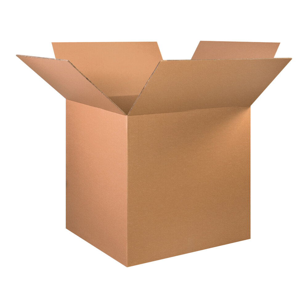 Lavex 36" x 36" x 36" Kraft Heavy-Duty 48 ECT Corrugated Double-Walled ...