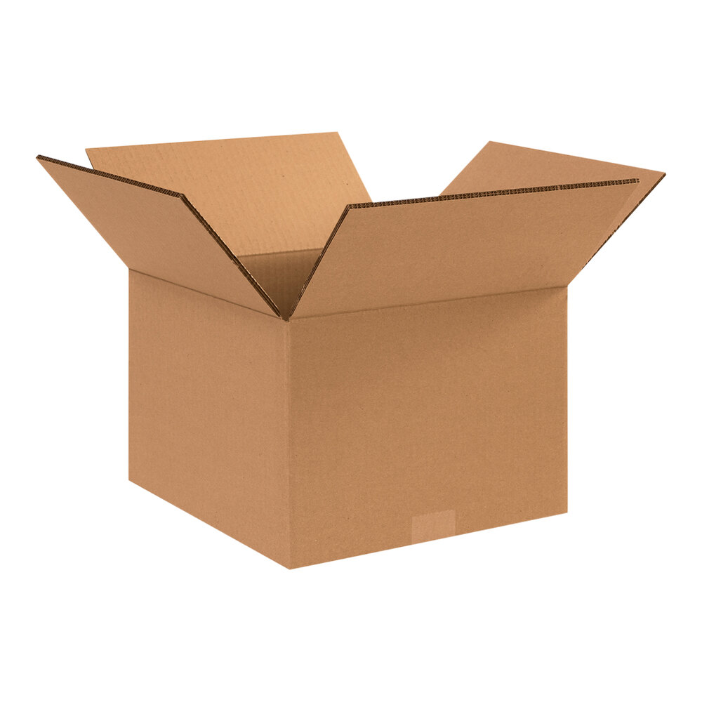 Lavex 14" x 12" x 10" Kraft Heavy-Duty 48 ECT Corrugated Double-Walled ...