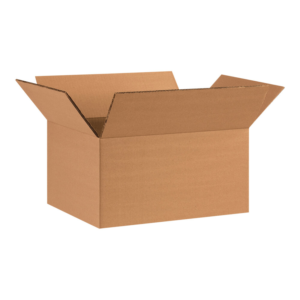 Lavex 12" x 8" x 6" Kraft Heavy-Duty 48 ECT Corrugated Double-Walled ...