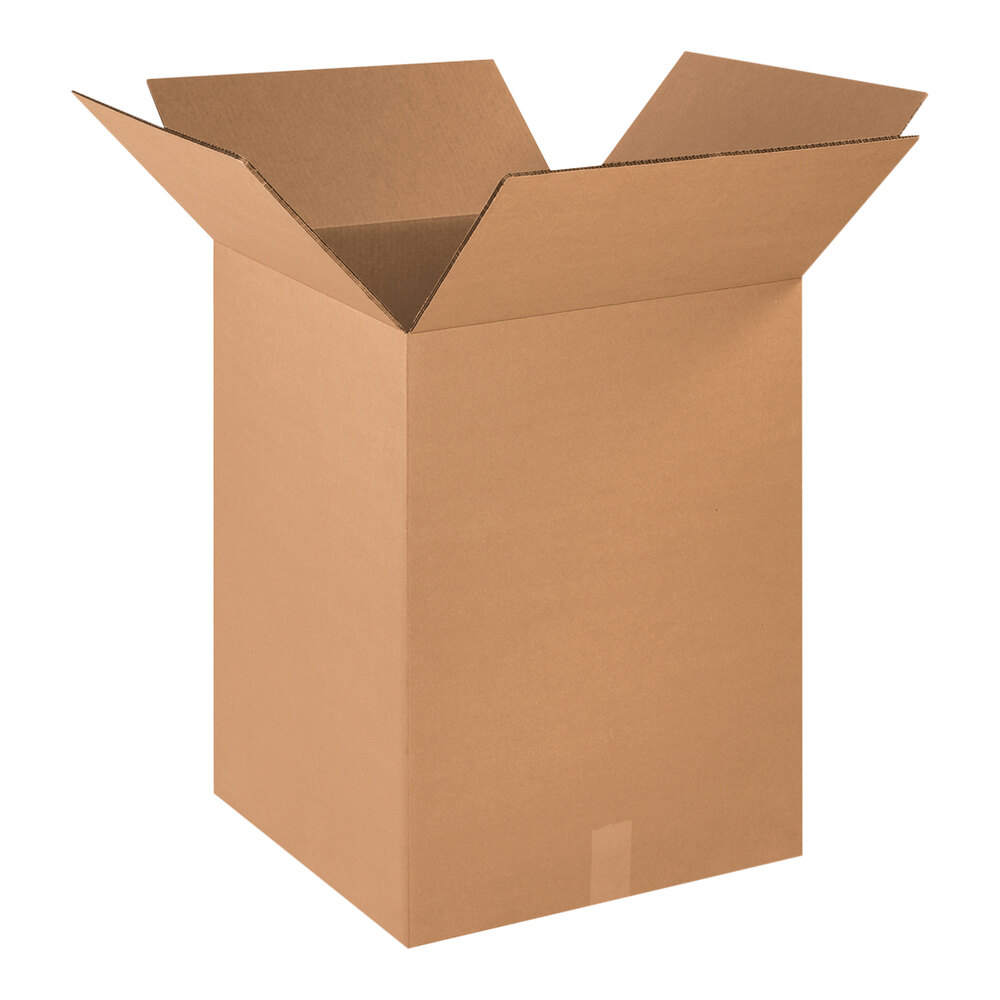 Lavex 18" x 18" x 24" Kraft Heavy-Duty 48 ECT Corrugated Double-Walled ...