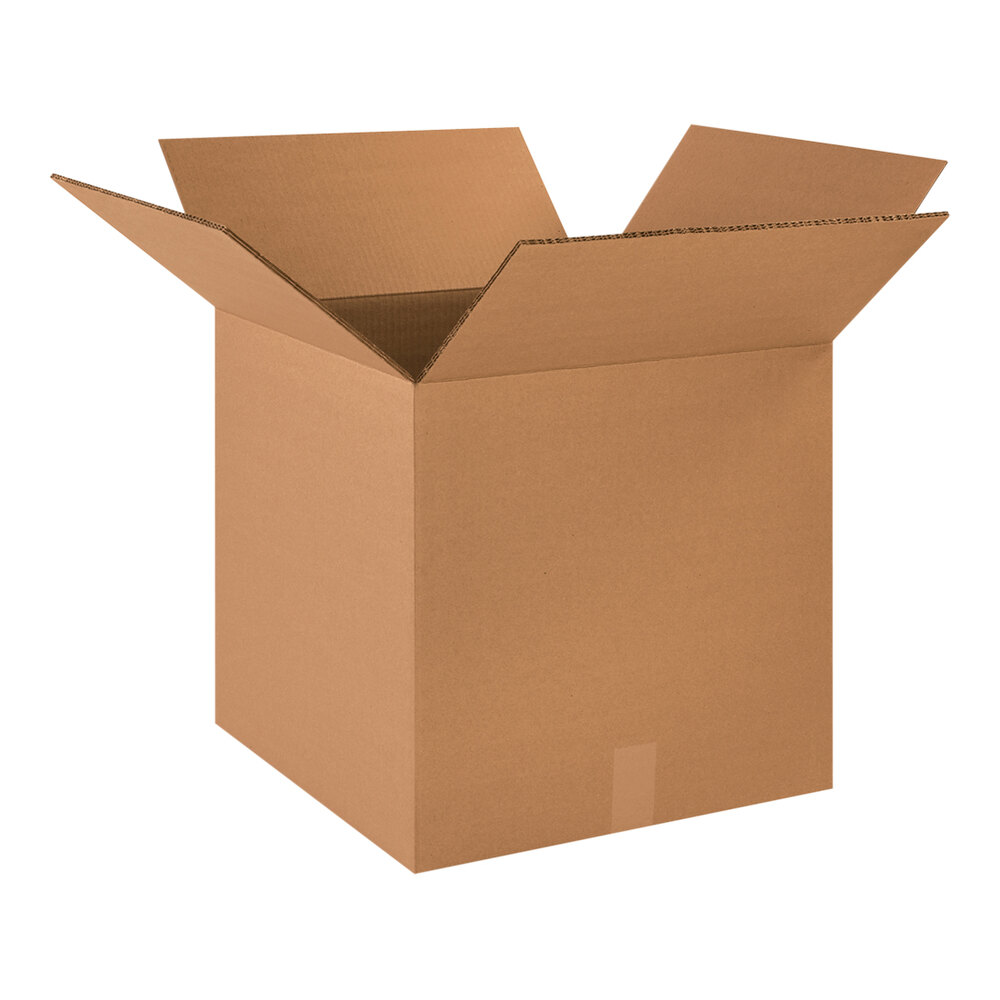 Lavex 18" x 18" x 18" Kraft Heavy-Duty 48 ECT Corrugated Double-Walled ...