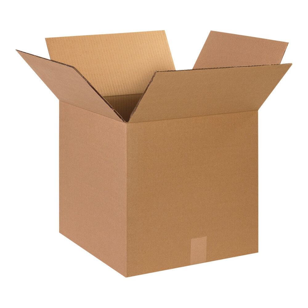 Lavex 15" x 15" x 15" Kraft Heavy-Duty 48 ECT Corrugated Double-Walled ...