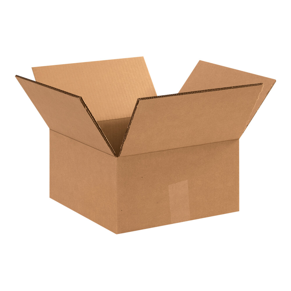 Lavex 12" x 12" x 6" Kraft Heavy-Duty 48 ECT Corrugated Double-Walled ...