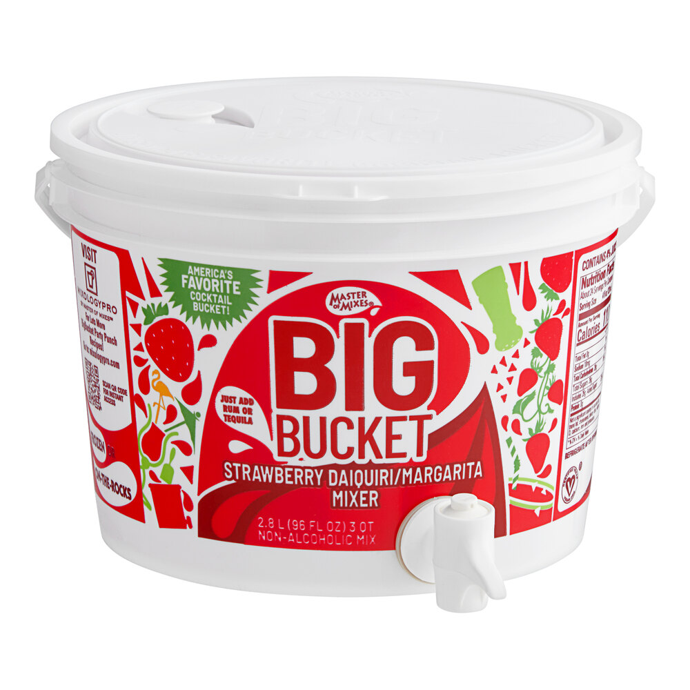 Master of Mixes Big Bucket Strawberry Daiquiri / Margarita Mix 96 fl ...
