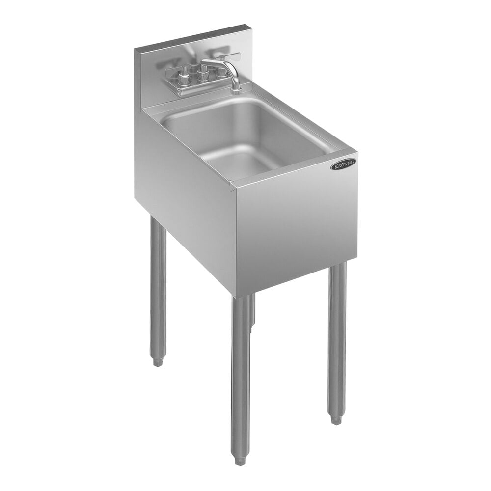 Krowne Royal Series KR19-1C 12" x 19" One Bowl Underbar Sink with Faucet