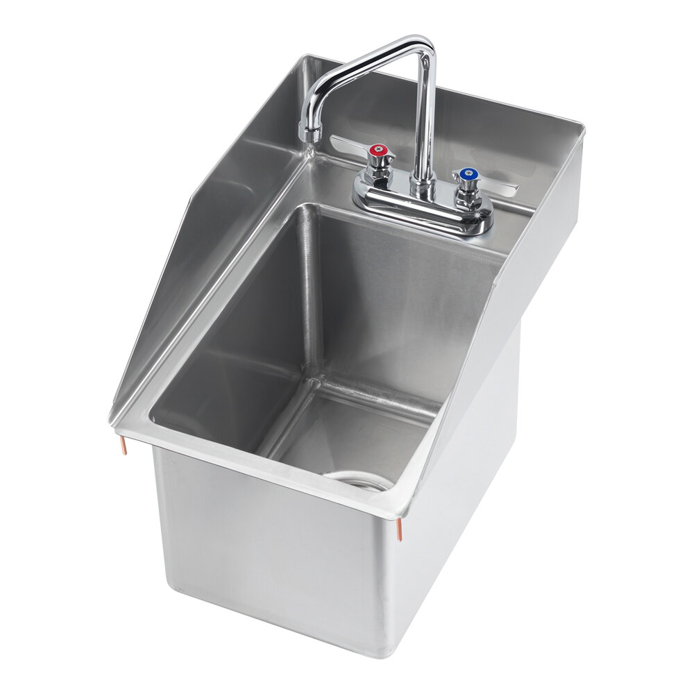 Krowne HS-1220 10" x 14" x 10" 20-Gauge Stainless Steel One Compartment ...