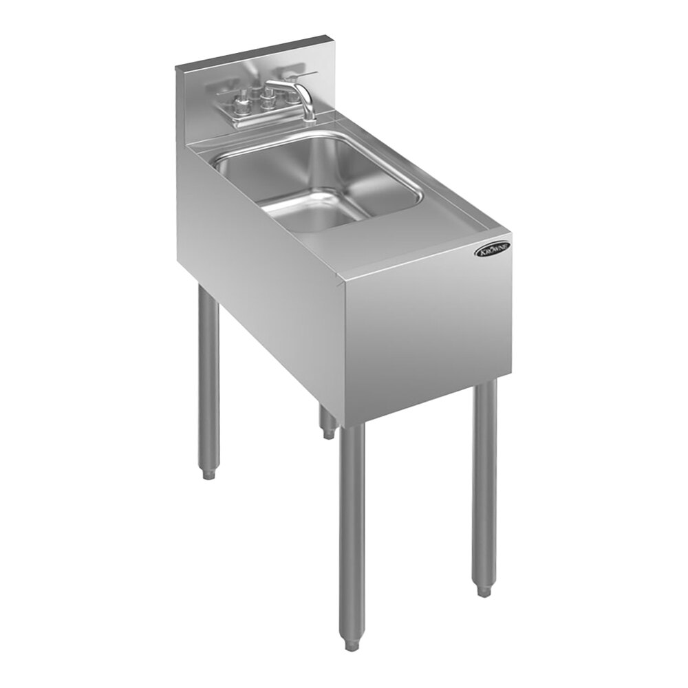 Krowne Royal Series KR24-1C 12" x 24" One Bowl Underbar Sink with Faucet