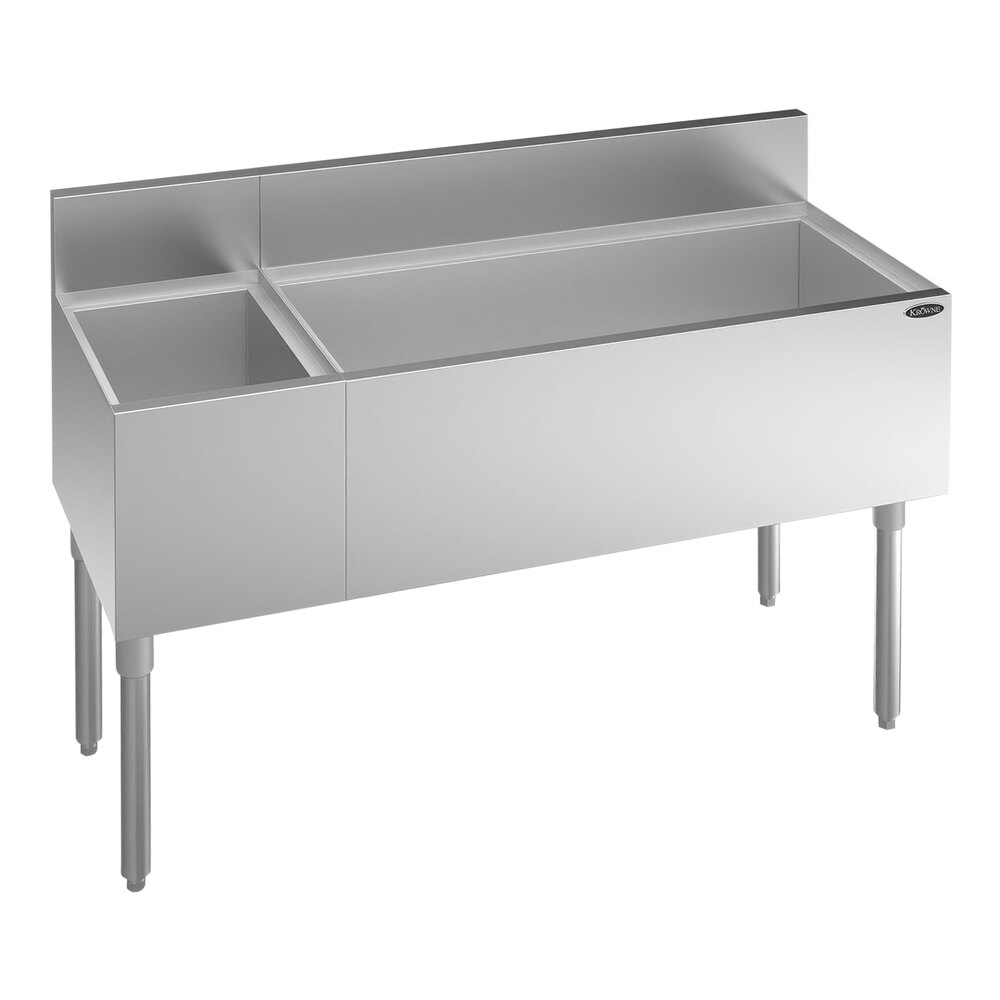 Krowne Royal Series KR19-M48R-10 19" x 48" Underbar Combination Ice Bin ...