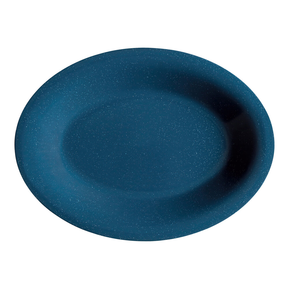 GET OP-220-TB Texas Blue 12" Oval Deep Platter - 24/Case