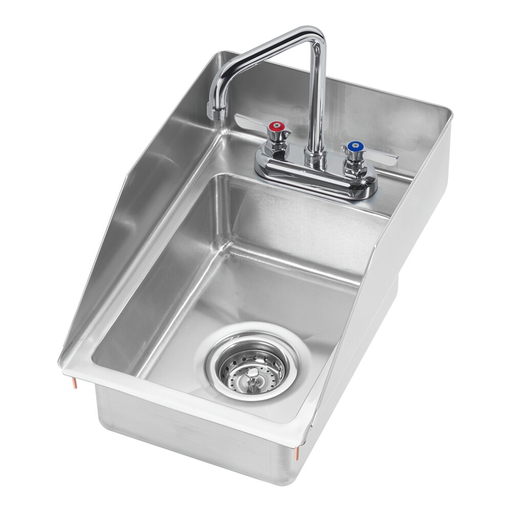 Krowne HS-1225 10" x 14" x 5" 20-Gauge Stainless Steel One Compartment ...