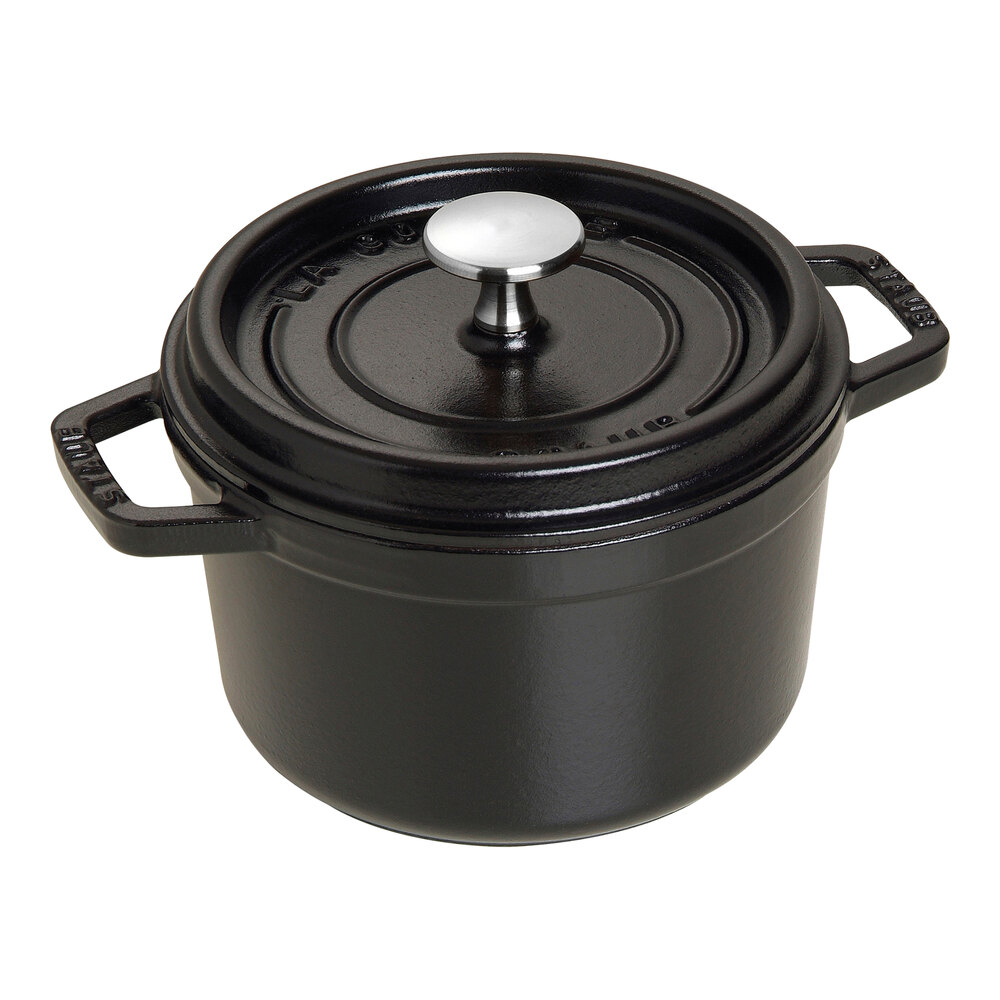 Staub 1.25 Qt. Black Enameled Cast Iron Dutch Oven 1004057