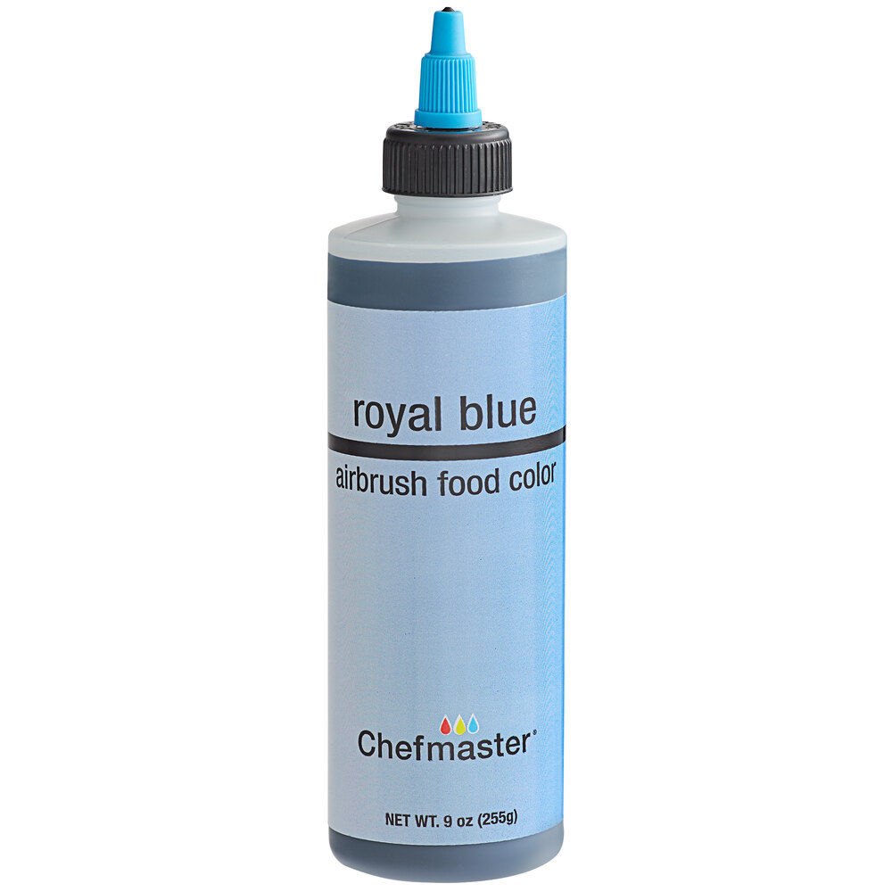 Chefmaster 9 oz. Royal Blue Airbrush Color - 12/Case