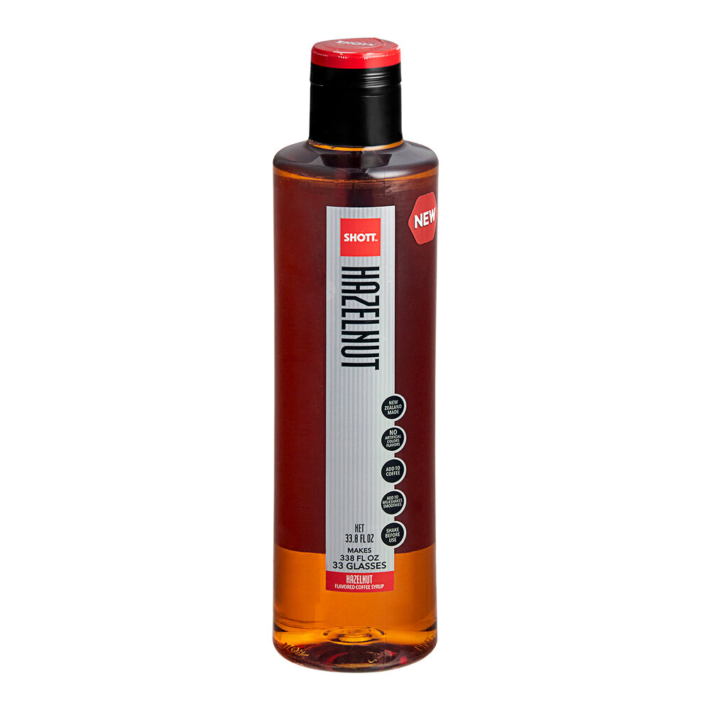 SHOTT Hazelnut Concentrated Flavoring Syrup 1 Liter - 6/Case