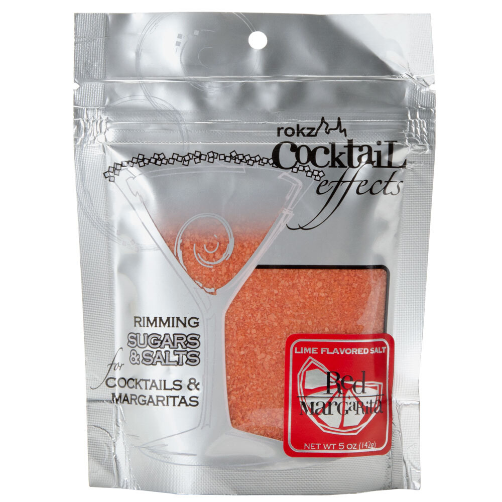 Rokz 5 oz. Red Margarita/Cocktail Rimming Salt - 12/Case