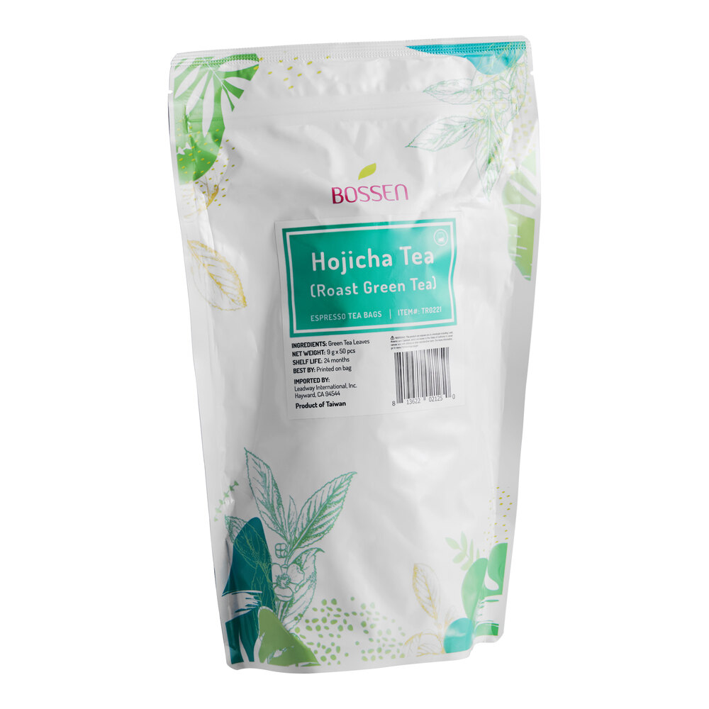 Bossen Hojicha Green Ground Tea Bags - 1,000/Case