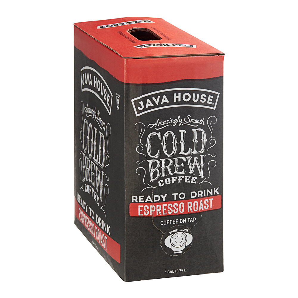 Java House Espresso Roast Cold Brew Coffee 1 Gallon Bag in Box - 2/Case