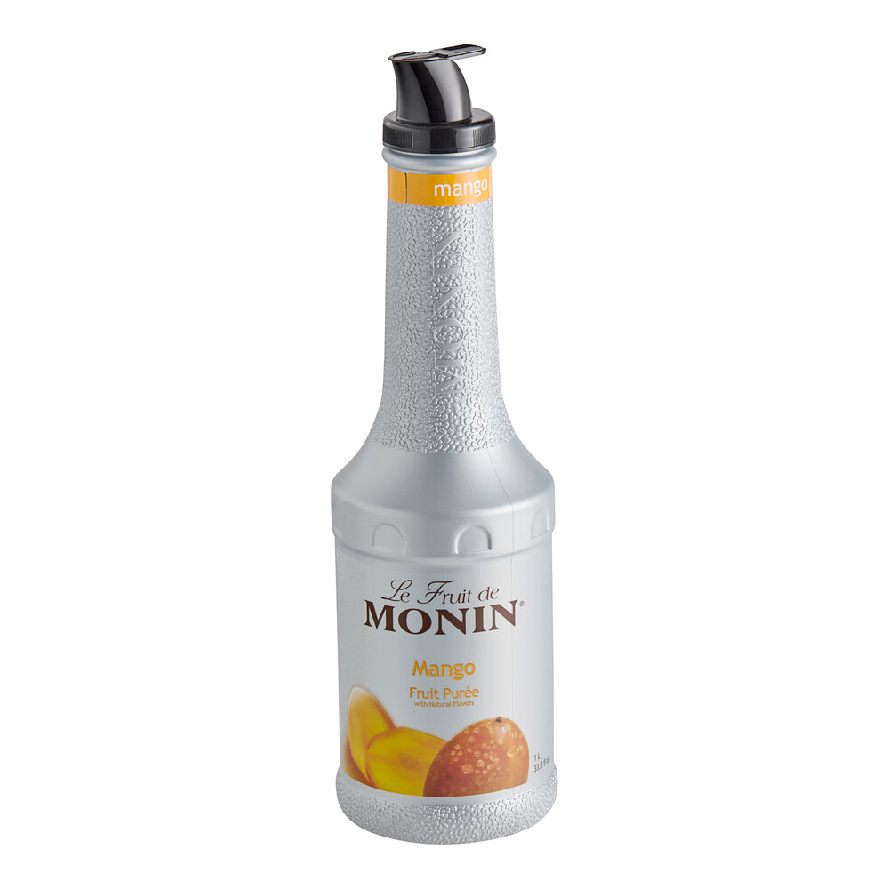 Monin 1 Liter Mango Fruit Puree - 4/Case