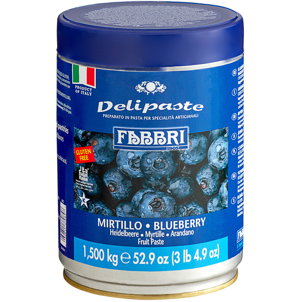 Fabbri Delipaste 1.5 kg Blueberry Flavoring Paste - 8/Case